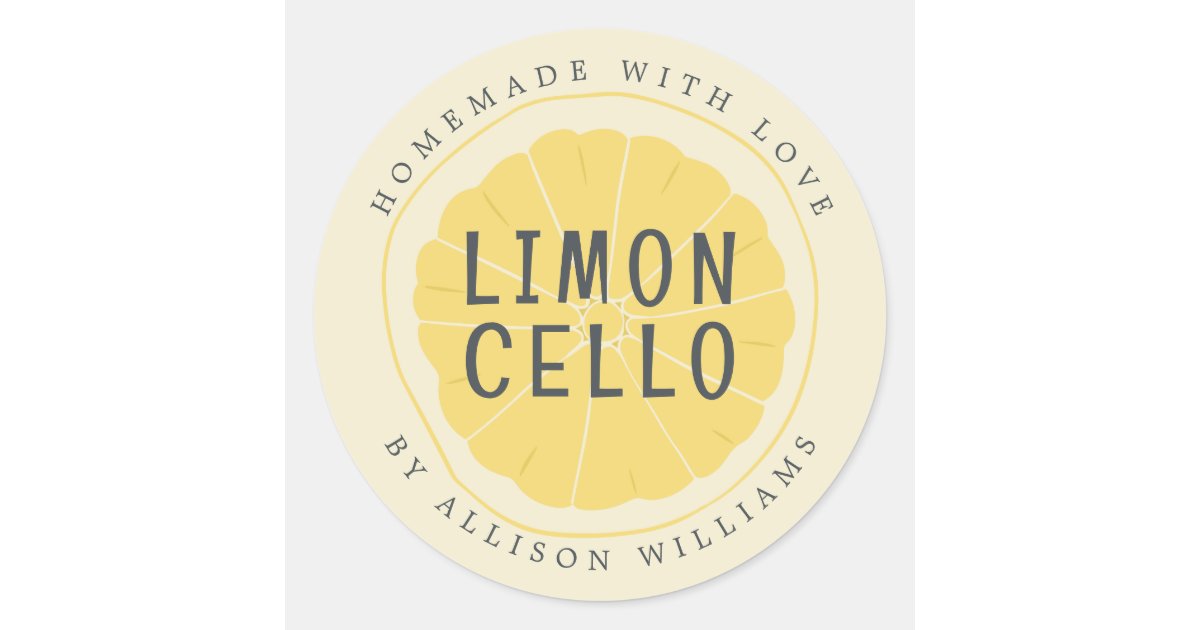Custom Homemade Limoncello Label | Zazzle