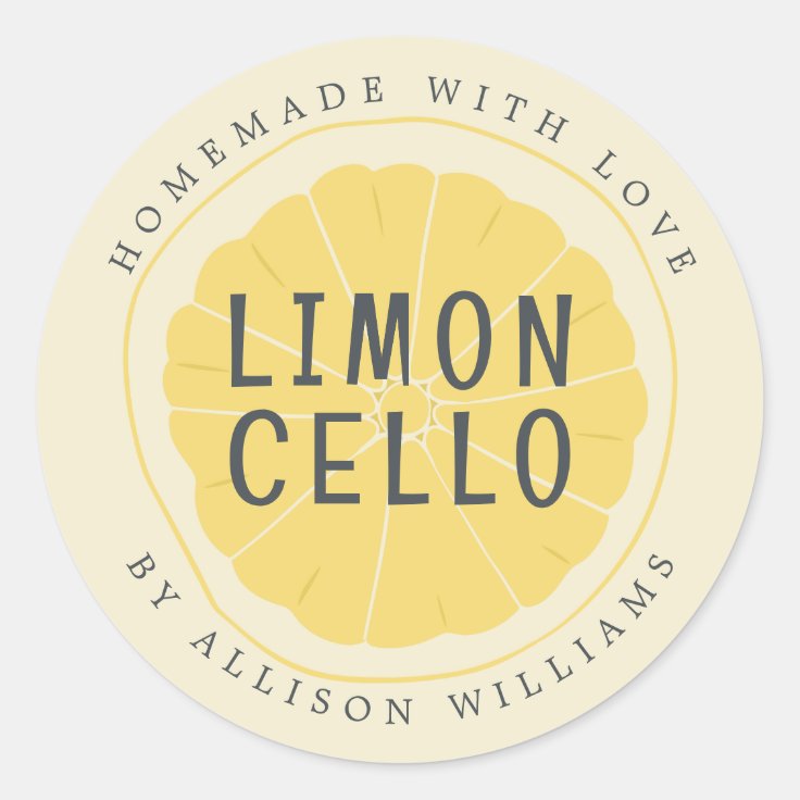 Custom Homemade Limoncello Label | Zazzle