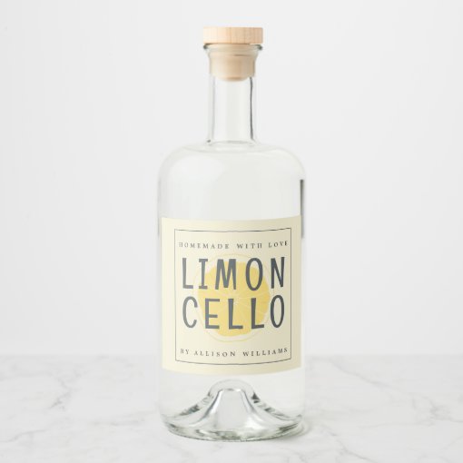 Custom Homemade Limoncello Label | Zazzle