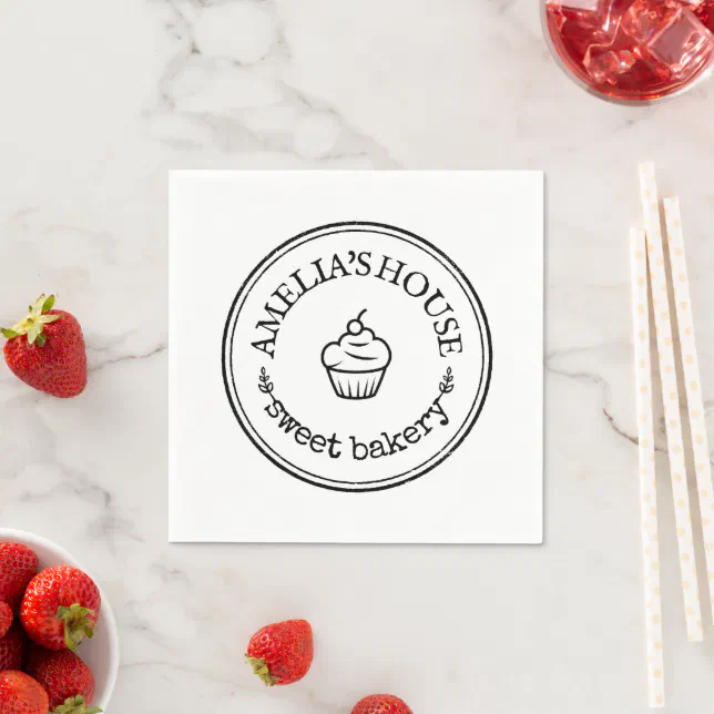 Custom Homemade Logo Napkins | Zazzle