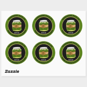 Custom Homemade Pickles | Jar Food Labels | Zazzle