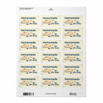 Custom Homemade Pie Labels | Zazzle