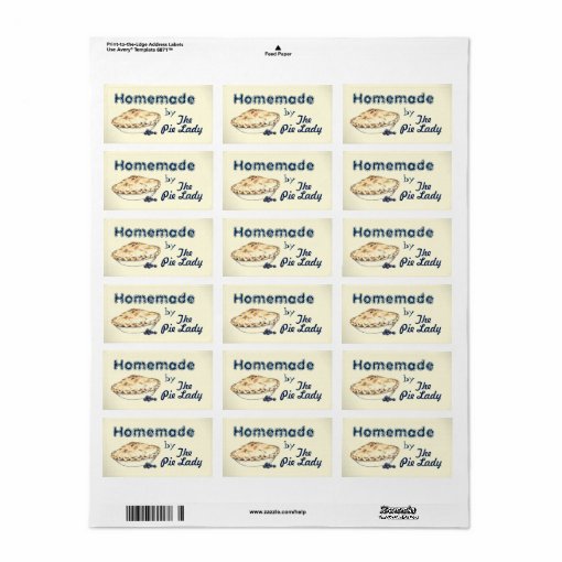 Custom Homemade Pie Labels | Zazzle