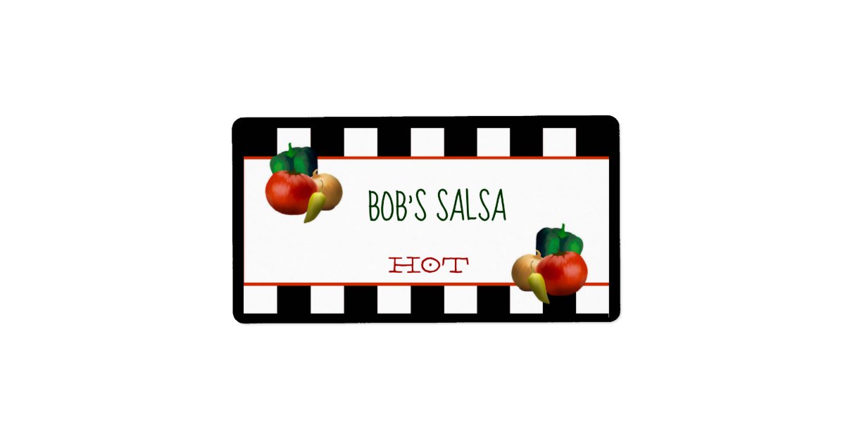 Custom Homemade Salsa Label | Zazzle