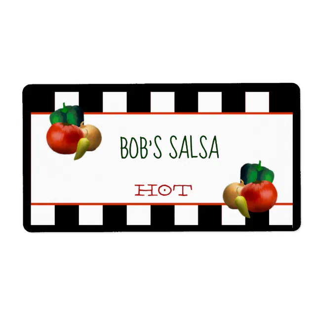 Custom Homemade Salsa Label | Zazzle