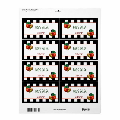 Custom Homemade Salsa Label | Zazzle
