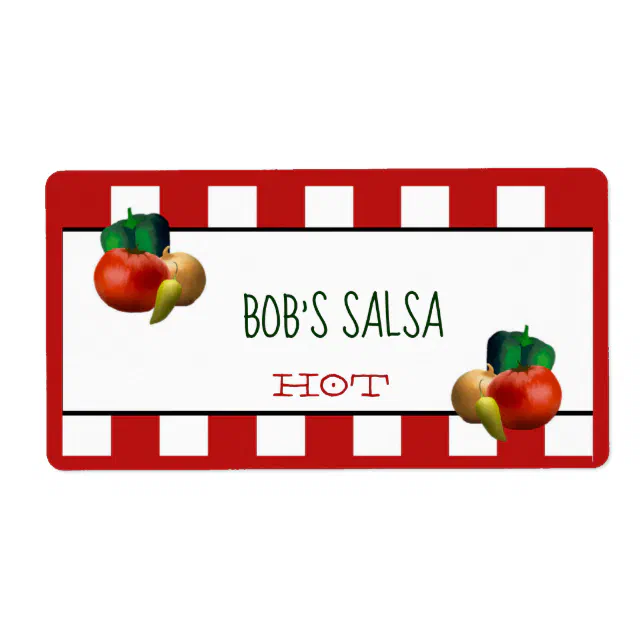 Custom Homemade Salsa Label | Zazzle