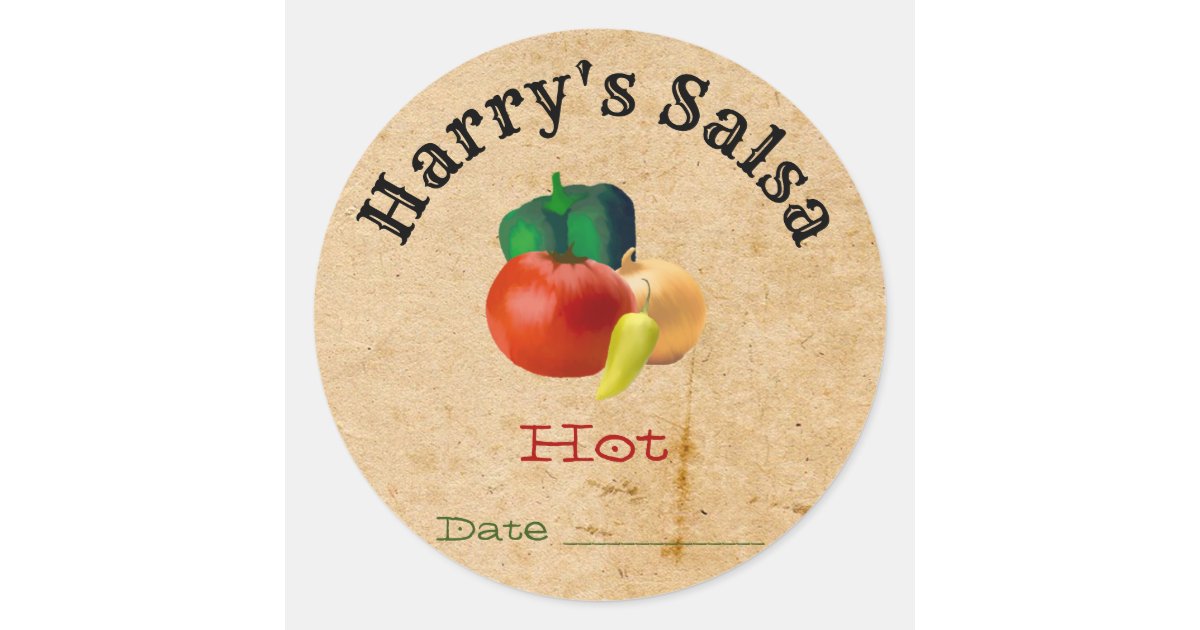 Custom Homemade Salsa Stickers | Zazzle