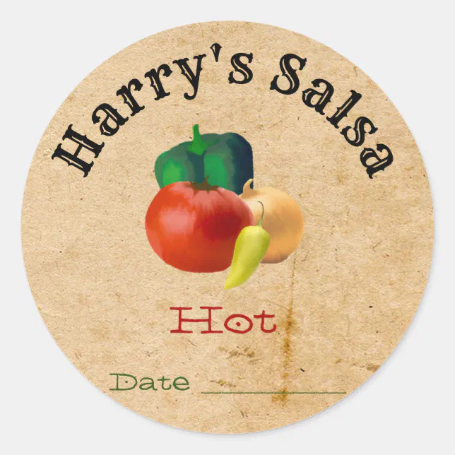 Custom Homemade Salsa Stickers | Zazzle