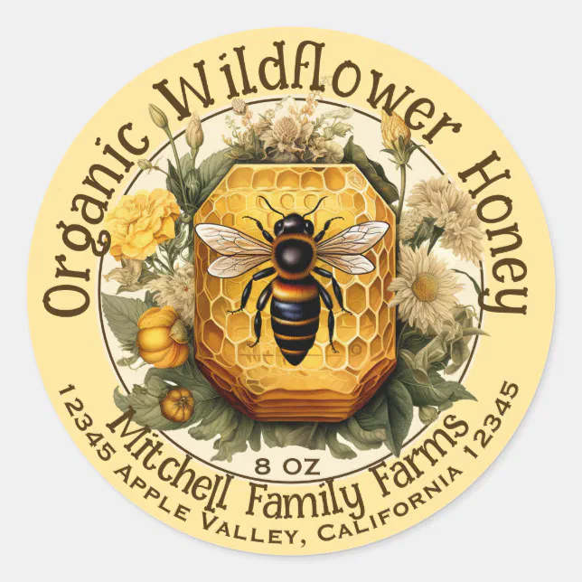 Custom Honey Sticker | Zazzle