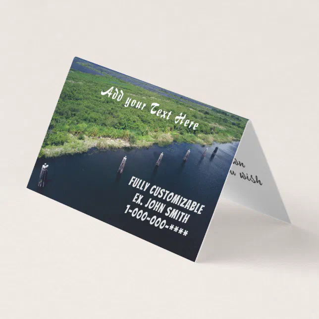 Custom Horizontal Tent Fold Folded Business Card | Zazzle