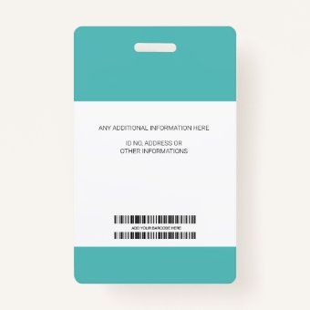 Custom Hospital Visitor Pass Barcode Logo ID Badge | Zazzle
