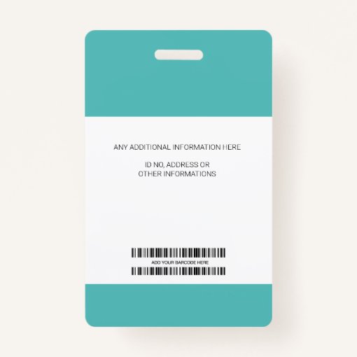 Custom Hospital Visitor Pass Barcode Logo ID Badge | Zazzle