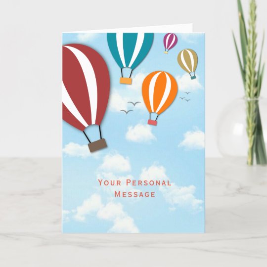 Custom Hot Air Balloons | Greetings Card | Zazzle.com