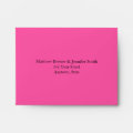 Custom Hot Pink Envelope w/ Pre-Printed Address | Zazzle