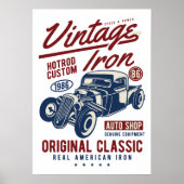 Custom Hot Rod Logo Poster | Zazzle