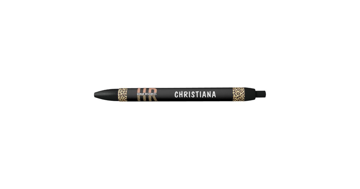 Custom HR Human Resources Leopard Print HR Pen | Zazzle