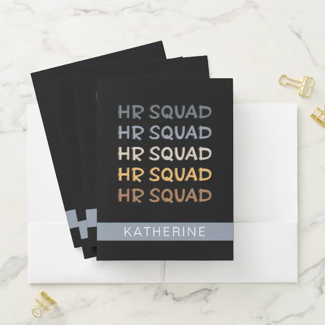 Custom HR Squad Human Resources Team Gifts Pocket Folder | Zazzle