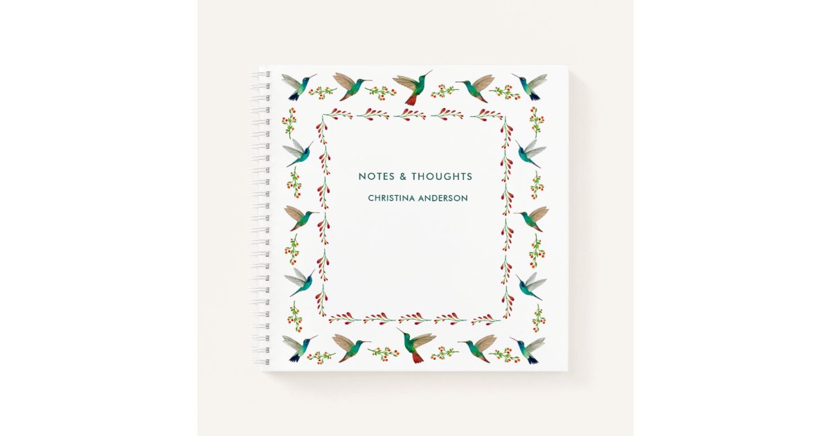 Custom Hummingbird Border Notepad Notebook | Zazzle