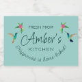 Custom Hummingbird Food Label | Zazzle