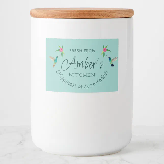 Custom Hummingbird Food Label | Zazzle