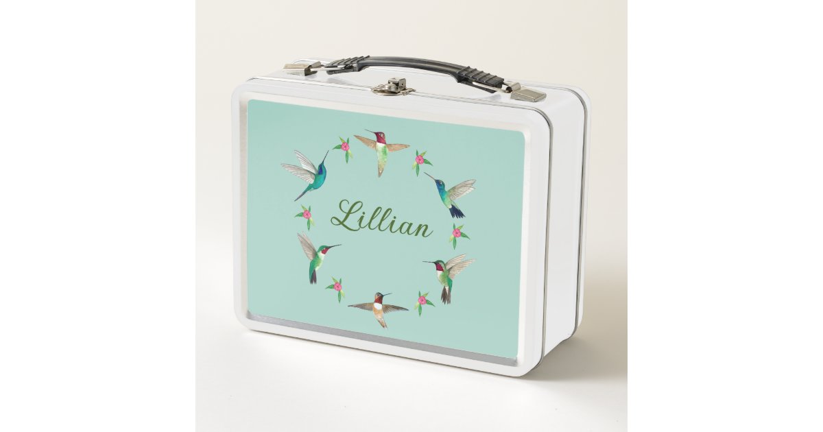 Custom Hummingbird Metal Lunch Box | Zazzle