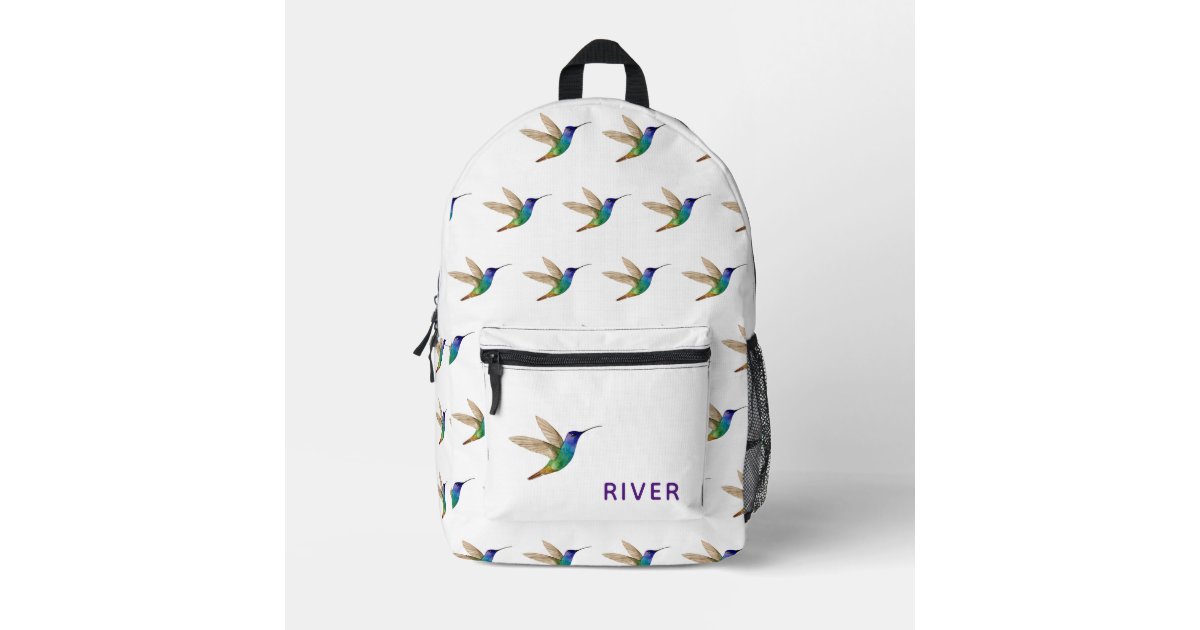 Custom Hummingbird Printed Backpack | Zazzle