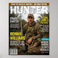 Custom HUNTER Magazine Cover, Personalized Hunting Poster | Zazzle