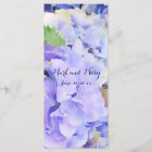 Elegant Blue Hydrangea Floral Wedding Menus | Zazzle.com