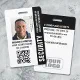 Custom ID Security Guard QR Code Photo Name Black Badge | Zazzle