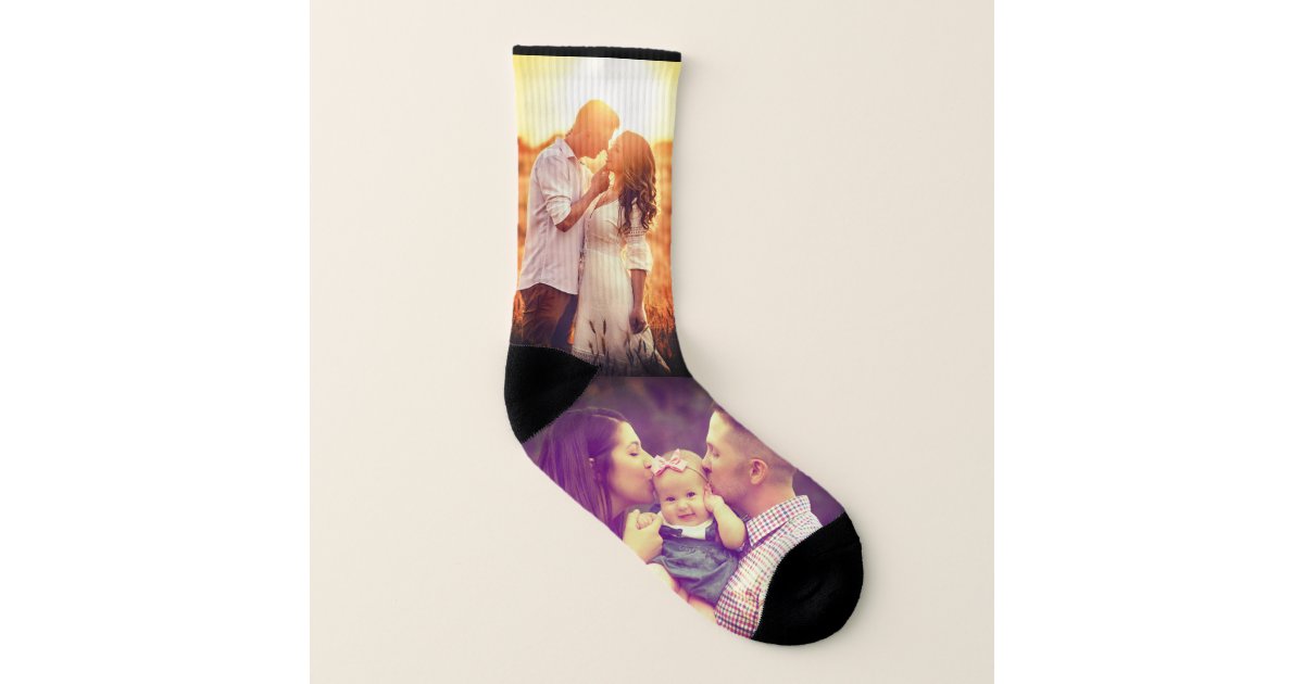 Custom image x2 socks | Zazzle