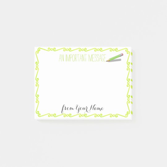 Custom "Important Message Post-it® Notes | Zazzle.com