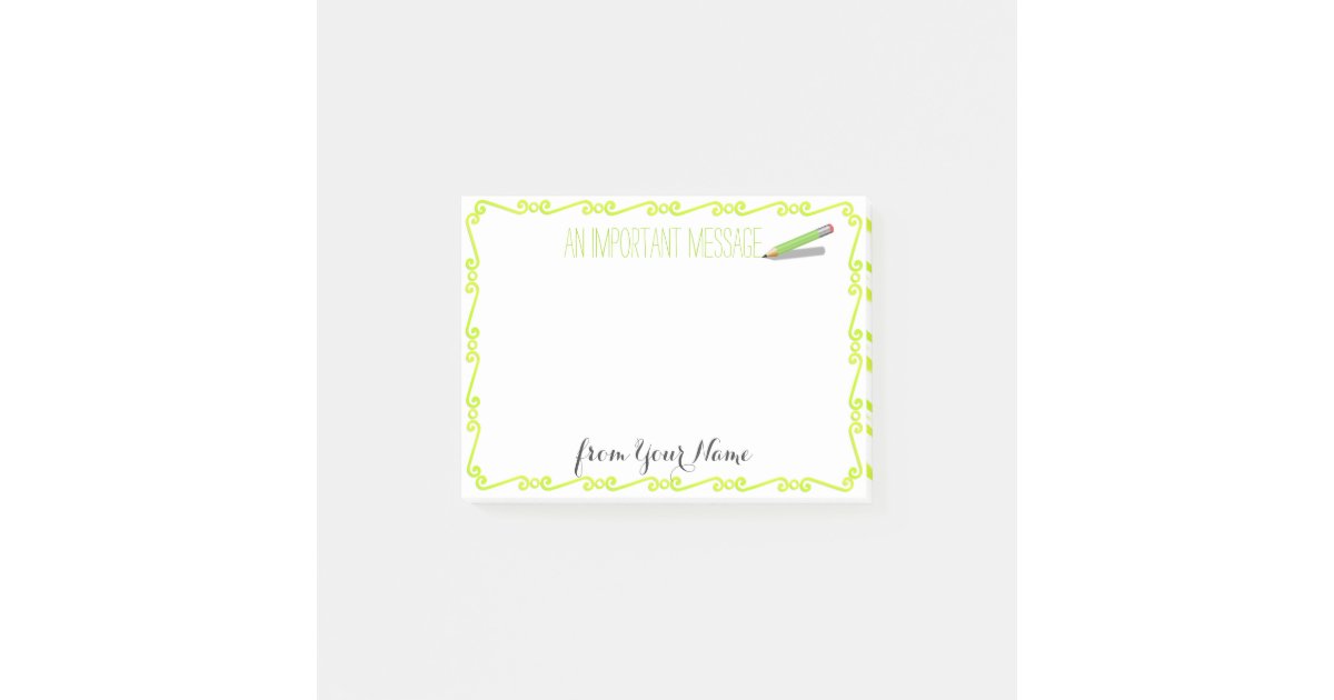 Custom "Important Message Post-it® Notes | Zazzle