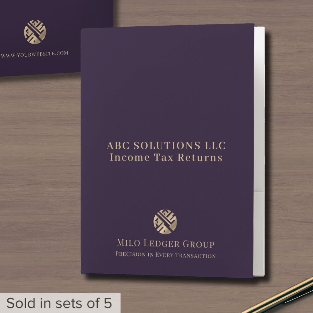 Custom Income Tax Return Client Pocket Folders - Snuggle Hamster Designs