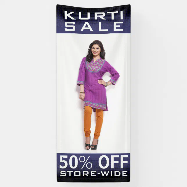 Custom Indian Women Fashion Kurti Sale Banner | Zazzle