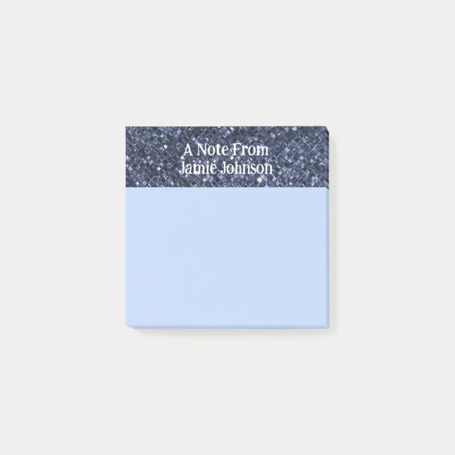 Custom Indigo Blue Glitter Sparkles Post-it Notes | Zazzle