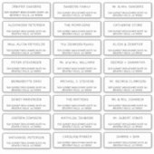 Custom individual guest mailing address labels | Zazzle