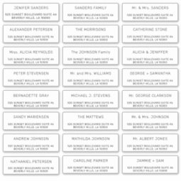 Custom individual guest mailing address labels | Zazzle