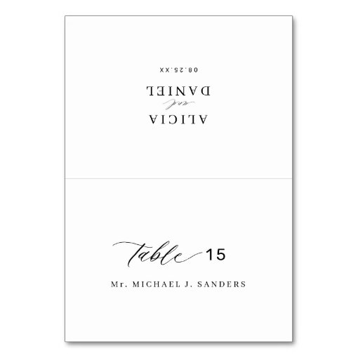 Custom individual guest name wedding place card | Zazzle