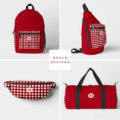 Custom Initial Name Red Gingham Girly Monogram Printed Backpack | Zazzle