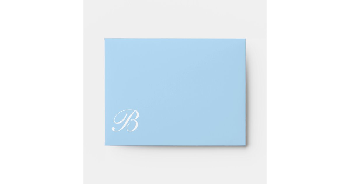 Custom Initial Note Card Envelope | Zazzle