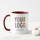 Custom Inside Color Mug Promotional Business Logo | Zazzle