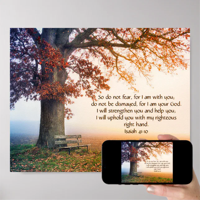 Custom Inspirational bible verse from Isaiah Bible Poster | Zazzle