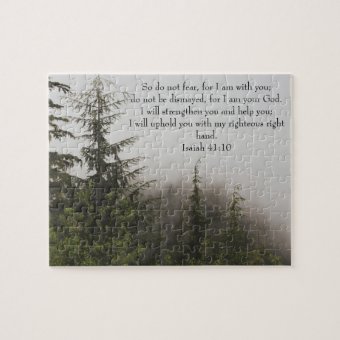 Custom Inspirational bible verse from Isaiah Jigsaw Puzzle | Zazzle