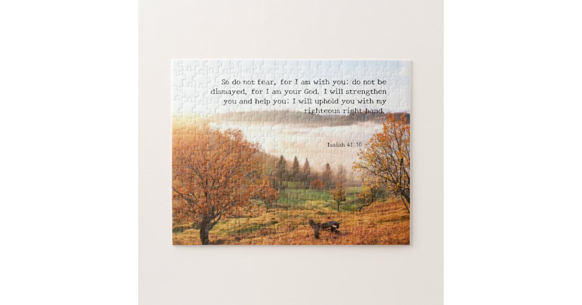 Custom Inspirational bible verse from Isaiah Jigsaw Puzzle | Zazzle