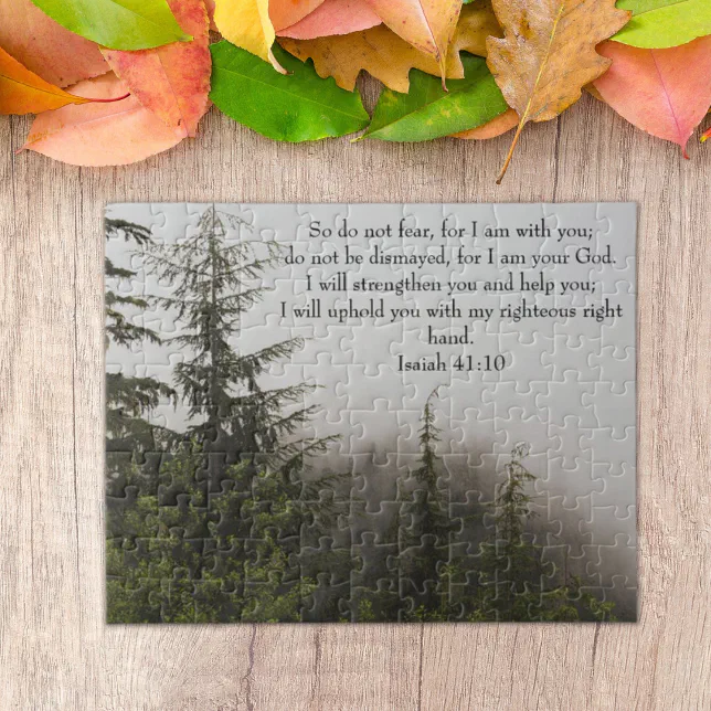 Custom Inspirational bible verse from Isaiah Jigsaw Puzzle | Zazzle