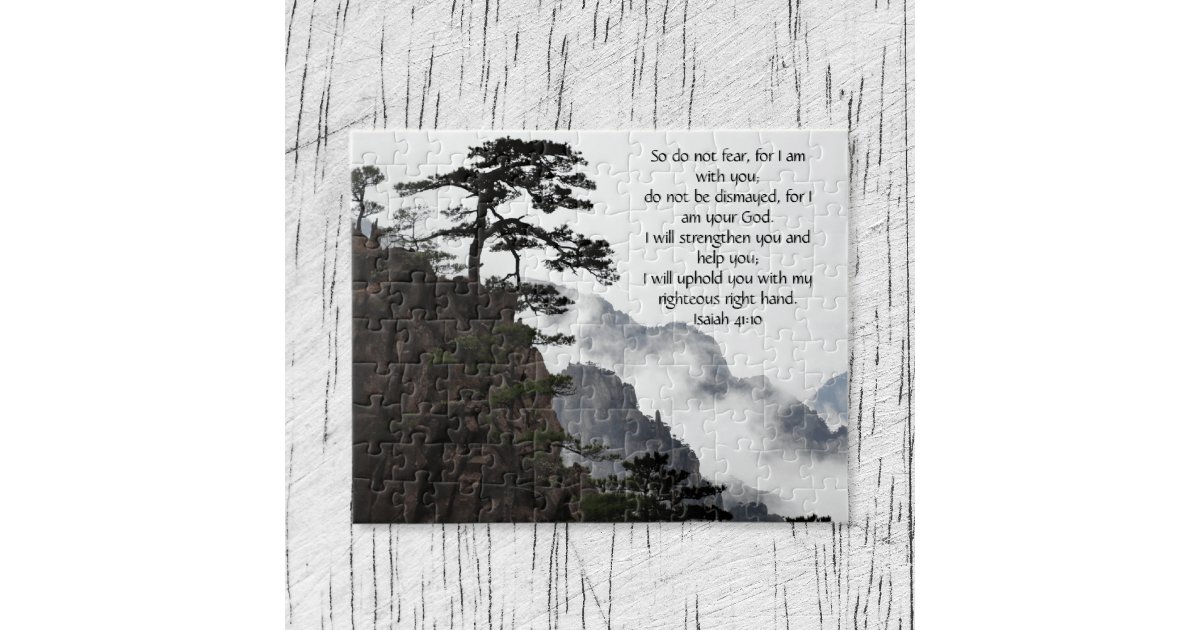 Custom Inspirational bible verse from Isaiah Jigsaw Puzzle | Zazzle