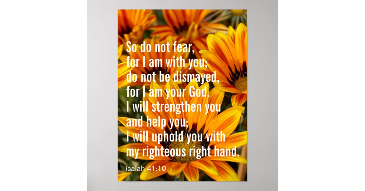 Custom Inspirational Bible Verse Sunflower Poster | Zazzle