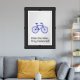 Custom Inspirational Life Lessons, Bike Line Art Framed Art | Zazzle