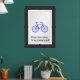 Custom Inspirational Life Lessons, Bike Line Art Framed Art | Zazzle